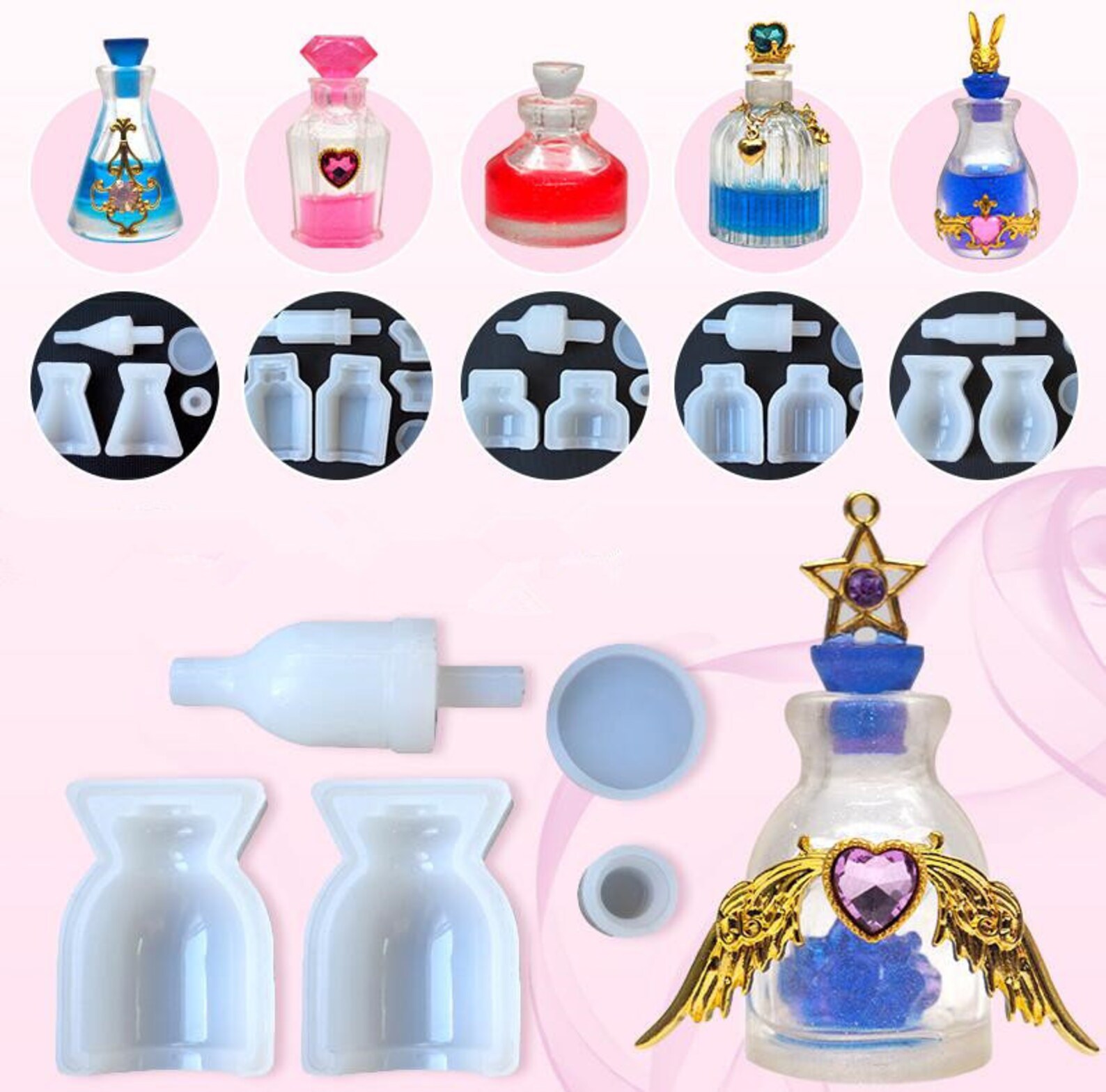 3D Perfume Bottle Silicone Mold-perfume Bottle Resin - Etsy