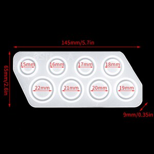 Flat Ring Silicone Mold-cute Flat Ring Resin Mold-diy Dried Flower ...