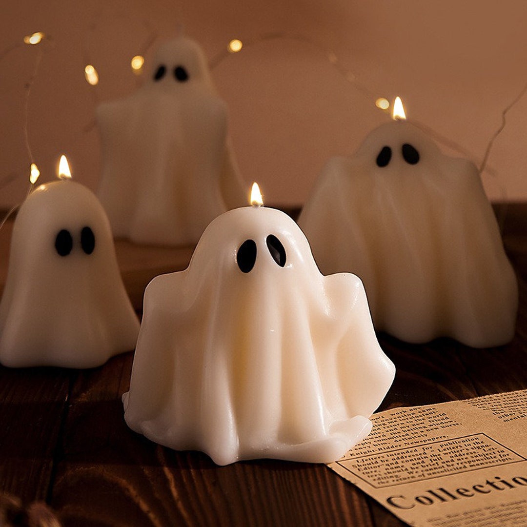 12 Styles Ghost Silicone Mold-cute Ghost Candle Mold-halloween Ghost ...