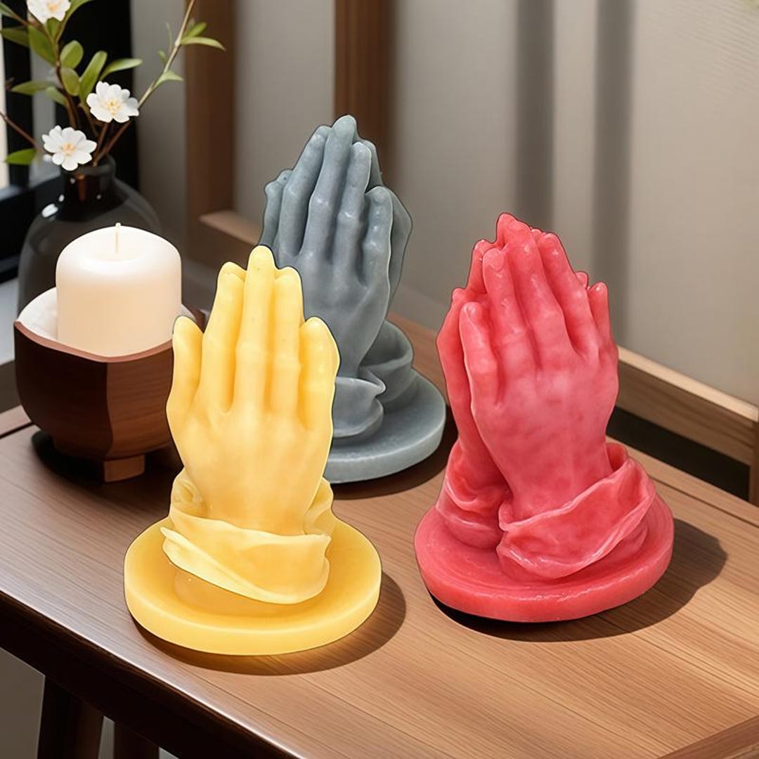 3D Praying Hands Silicone Mold-praying Hands Candle Mold-hand Gesture ...