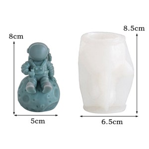 3D Astronaut Moon Silicone Mold-astronaut Statue Candle Mold-planet ...