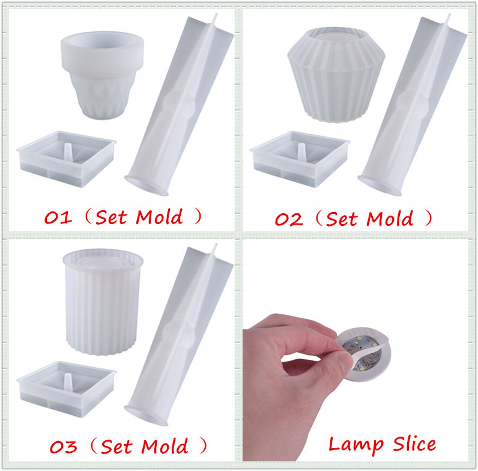 Table Lamp Silicone Mold-diamond Shape Lamp Resin Mold-night - Etsy