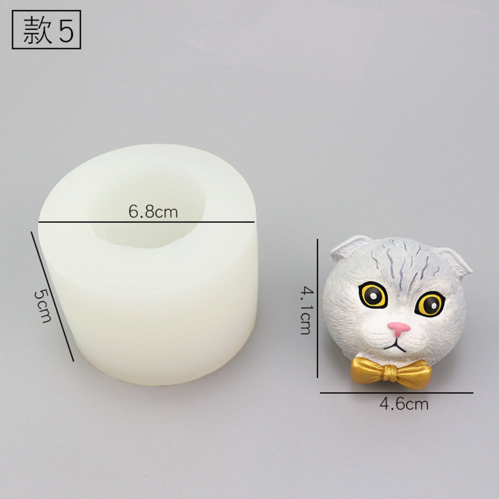 Kitty Cat Silicone Mold-cute Cat Head Mold-animal Cat Resin Mold-cat ...