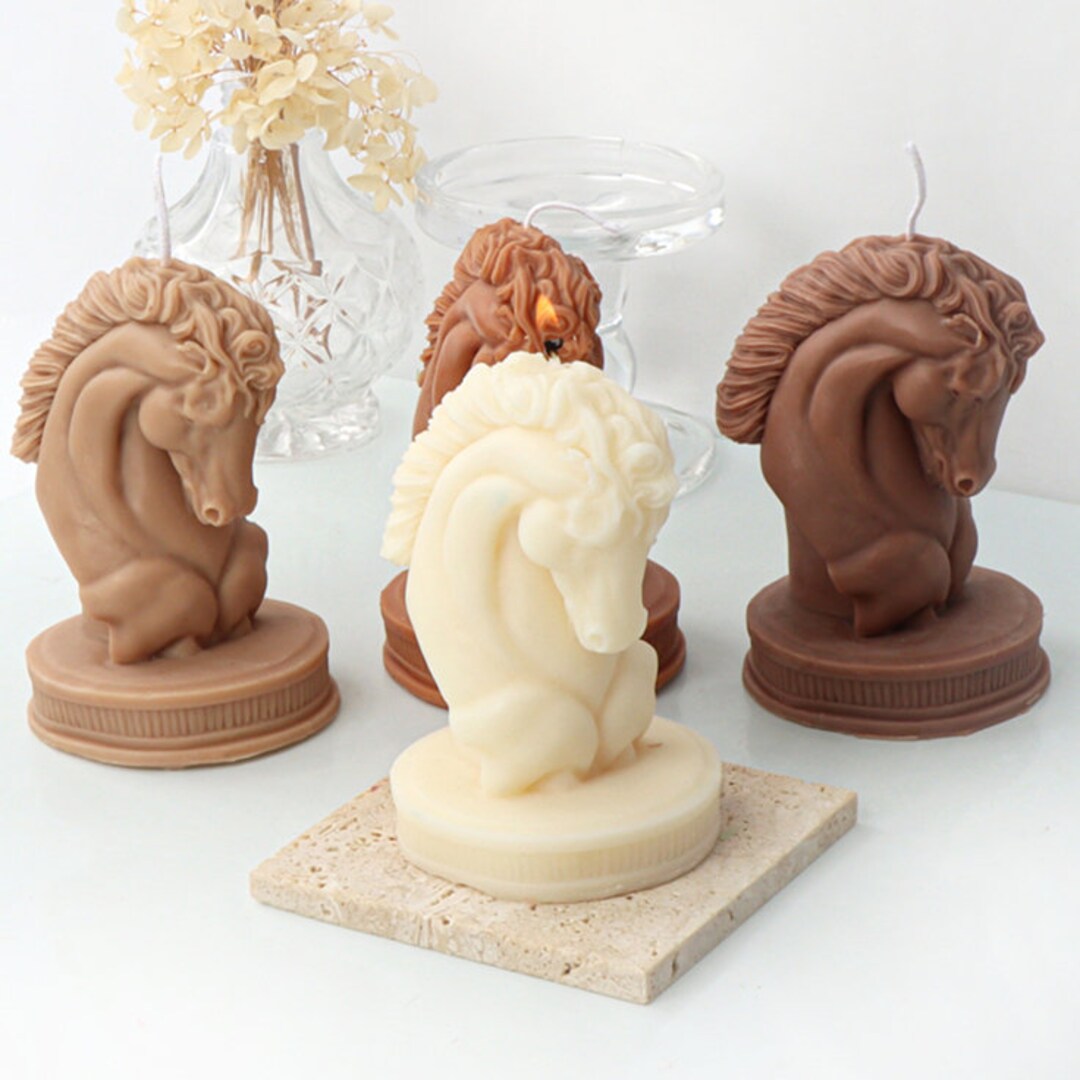 Horse Head Candle Silicone Mold-horse Head Statue Candle Mold-horse ...