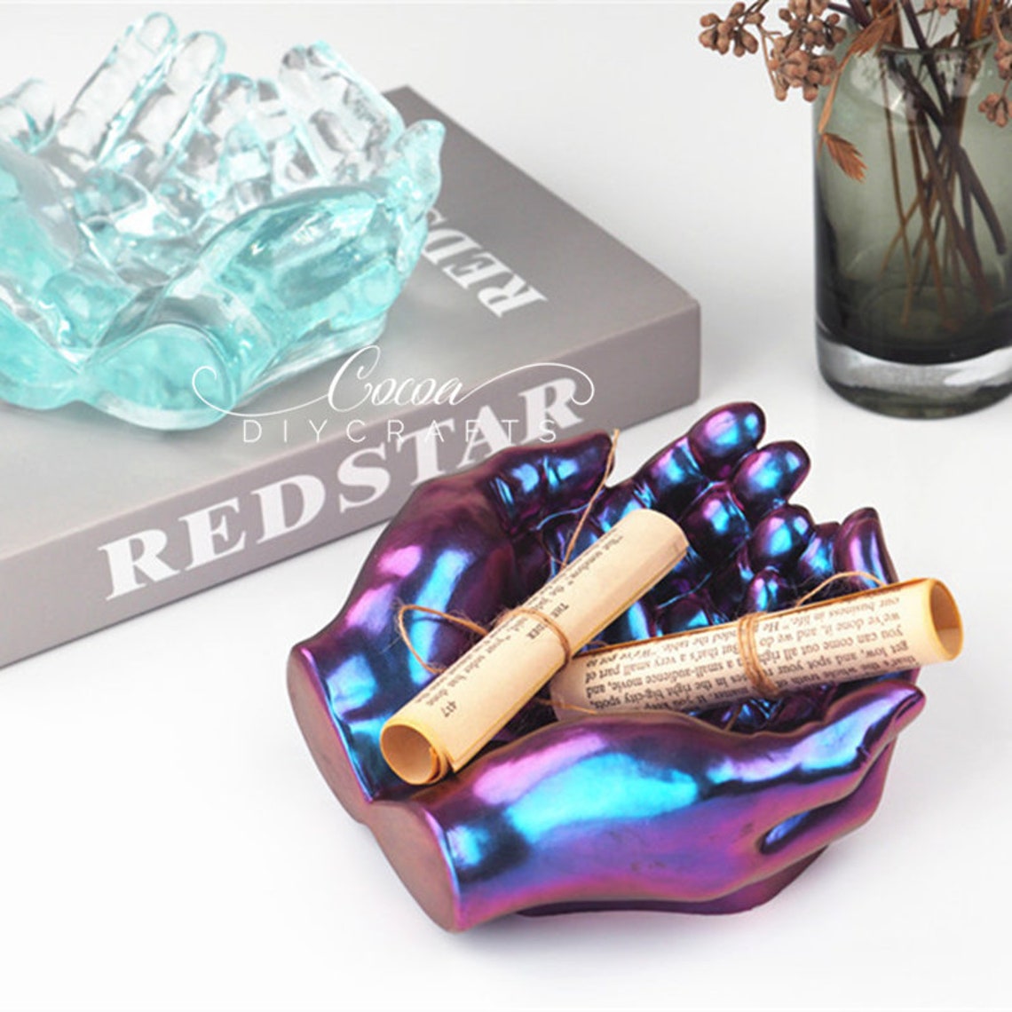 Hands Shape Tray Silicone Mold-hand Bowl Resin Mold-hands - Etsy