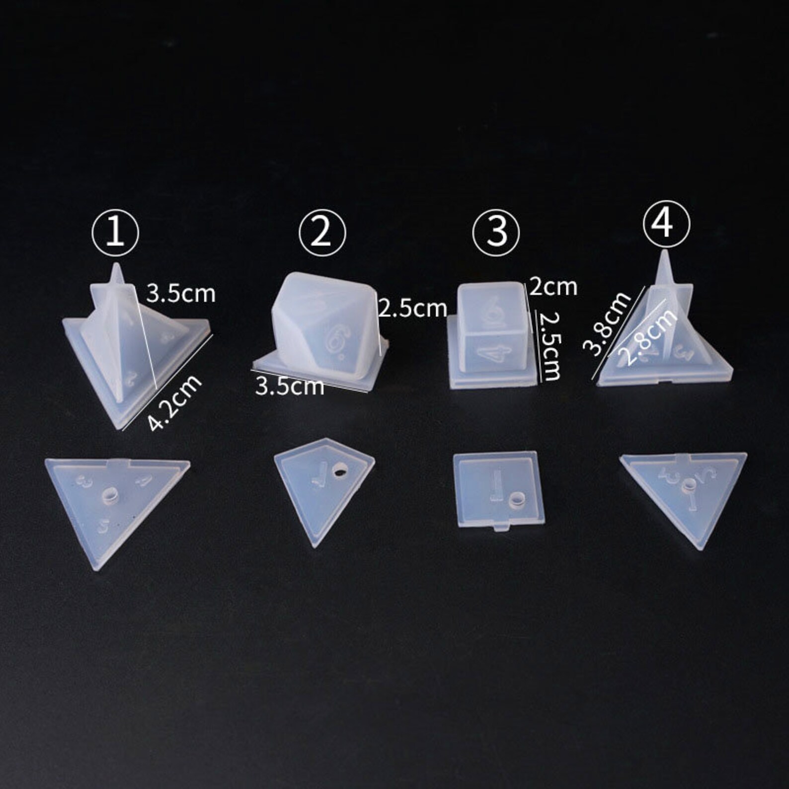 19 Styles Polyhedral Game Dice Molds-resin Dice Molds-dnd Dice - Etsy