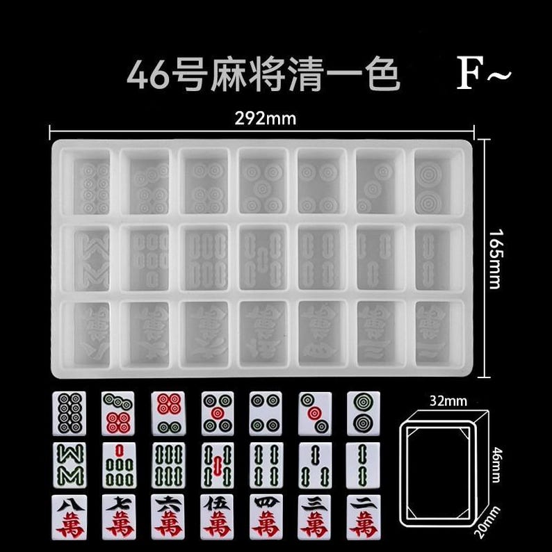 Mahjong Game Set Silicone Mold-cute Mahjong Resin Mold-girl Mahjong ...