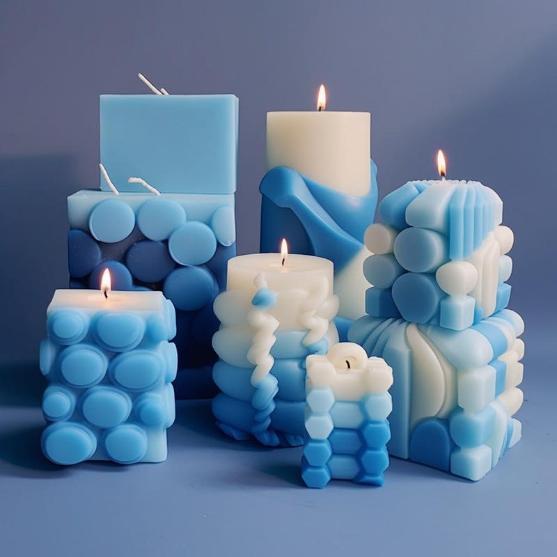 Rubik's Cube Candle - Etsy