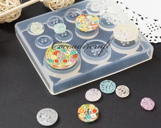 Colorful Button Silicone Mold-circular Button Resin Mold-button ...