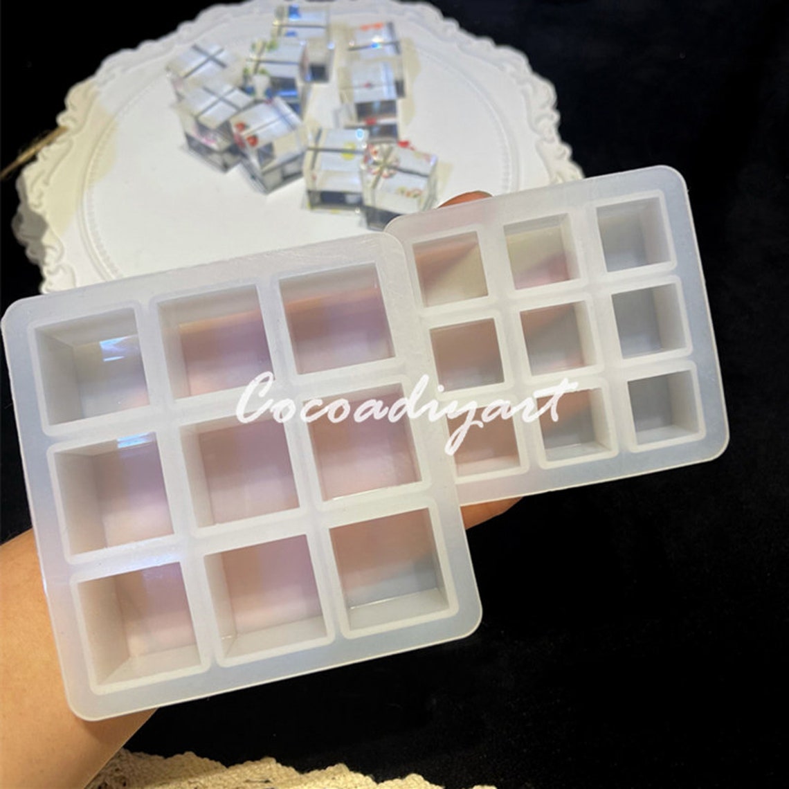 24/16mm Cube Silicone Mold-cube Resin Mold-cube Pendant Making Mold-diy ...