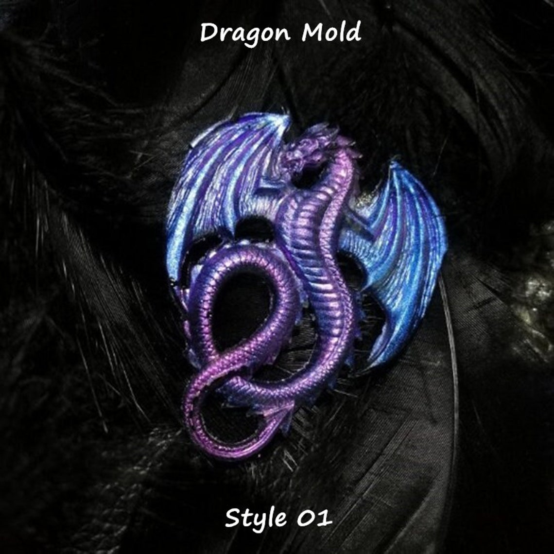 Dragon Silicone Fondant Mold-flying Dragon Mold-dragon Keychain Resin ...