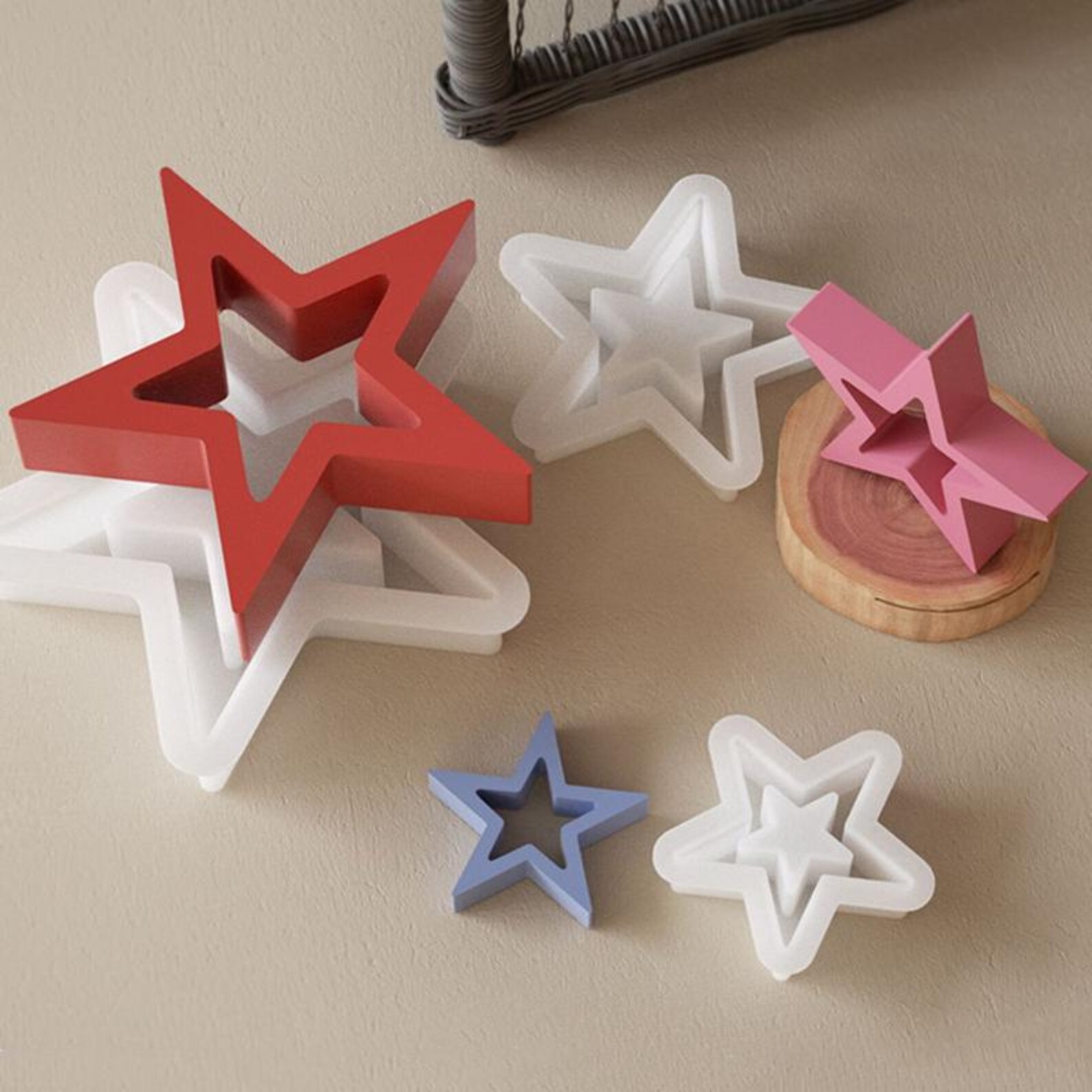 Christmas Star Silicone Mold-five-pointed Star Mold-cute Star Resin ...