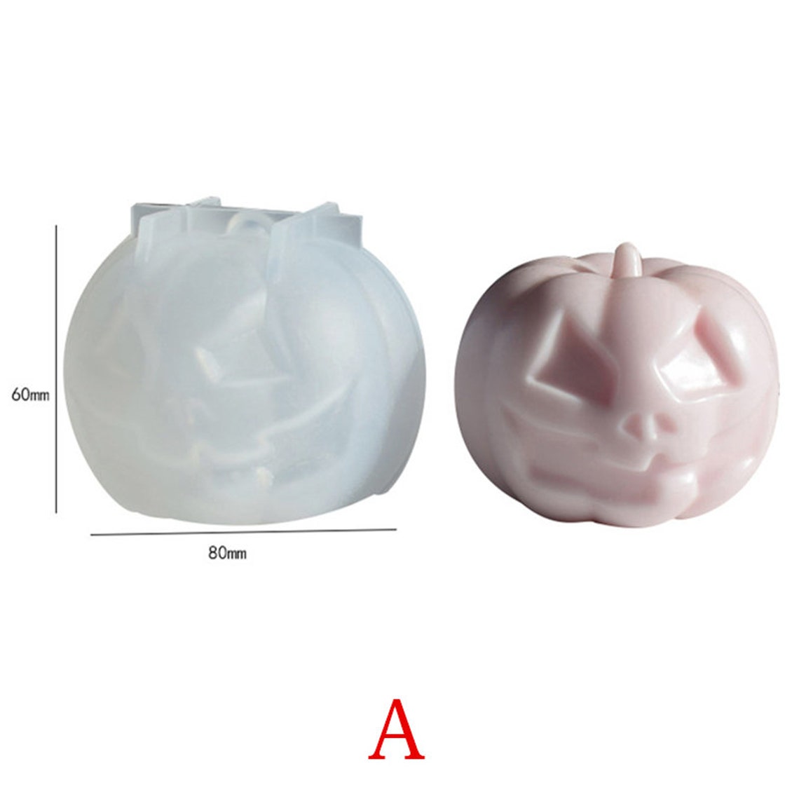 Evil Pumpkin Candle Silicone Mold-halloween Pumpkin Candle Mold-3d ...