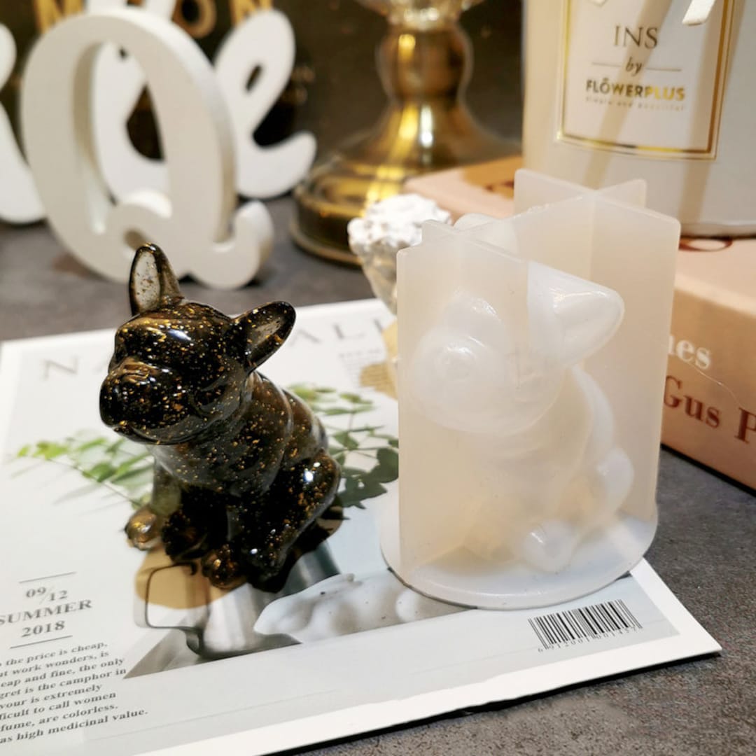 3D French Bulldog Silicone Mold-bulldog Dog Resin Mold-bulldog Keychain ...