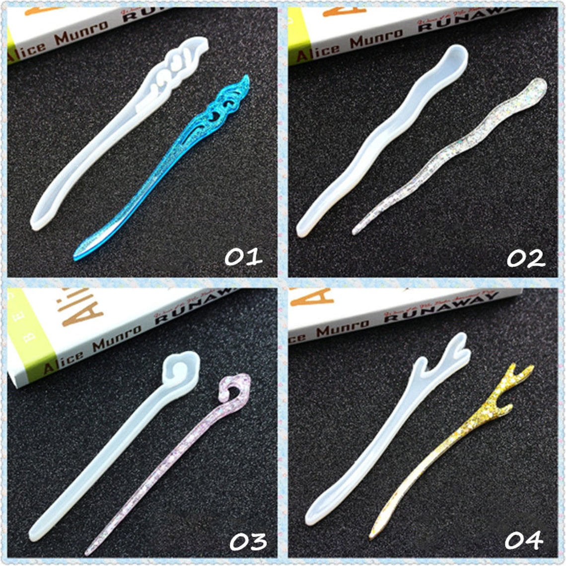 Hairpin Silicone Mold-simple Hairpin Resin Mold-hair Pin Stick Mold ...