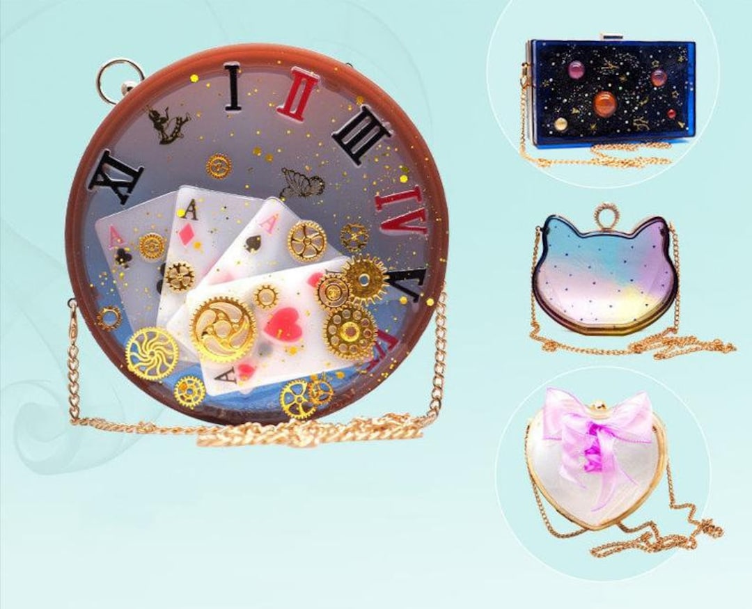 Purse Clutch Bag Silicone Mold-quicksand Bag Resin Mold- Kawaii Resin ...