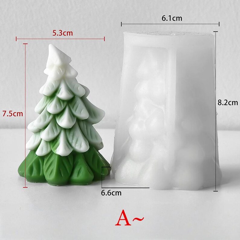 Christmas Tree Silicone Mold-christmas Pine Tree Candle Mold-sculpture ...