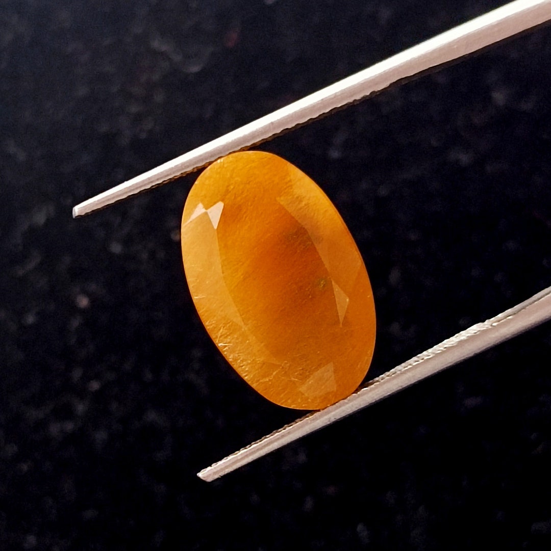 10.5x17x7mm Beautiful Golden Rutail Faceted Stone Top Quality Golden ...