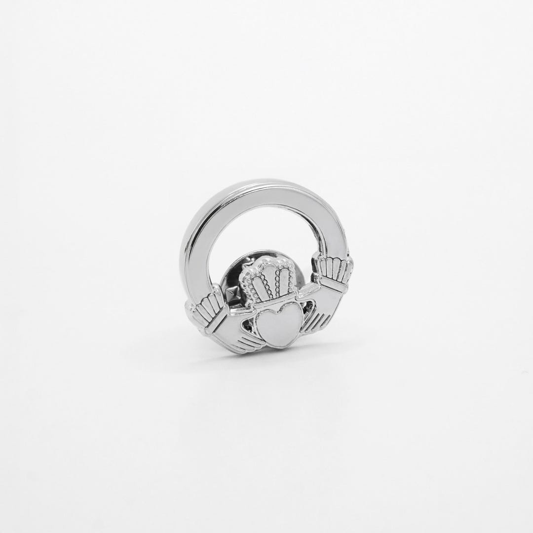 Claddagh Ring Suit Pin Silver Irish Jewelry Gift for Him Wedding ...
