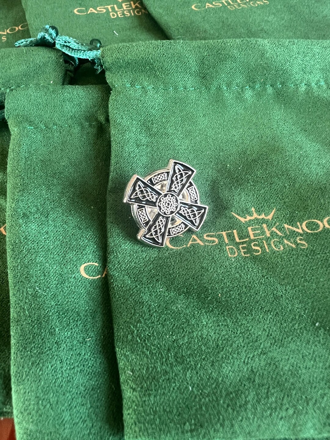 Celtic Cross Suit Pin Silver Handcrafted Elegant Accessory Unique Gift ...