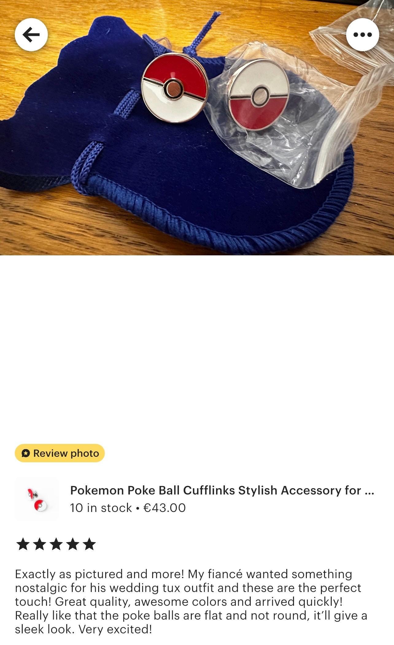 Pokemon Poke Ball Cufflinks Stylish Accessory for Pokemon Fans Ideal ...