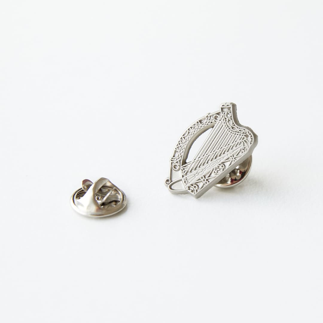 Irish Harp Suit Pin Silver Elegant Accessory for Every Occasion ...