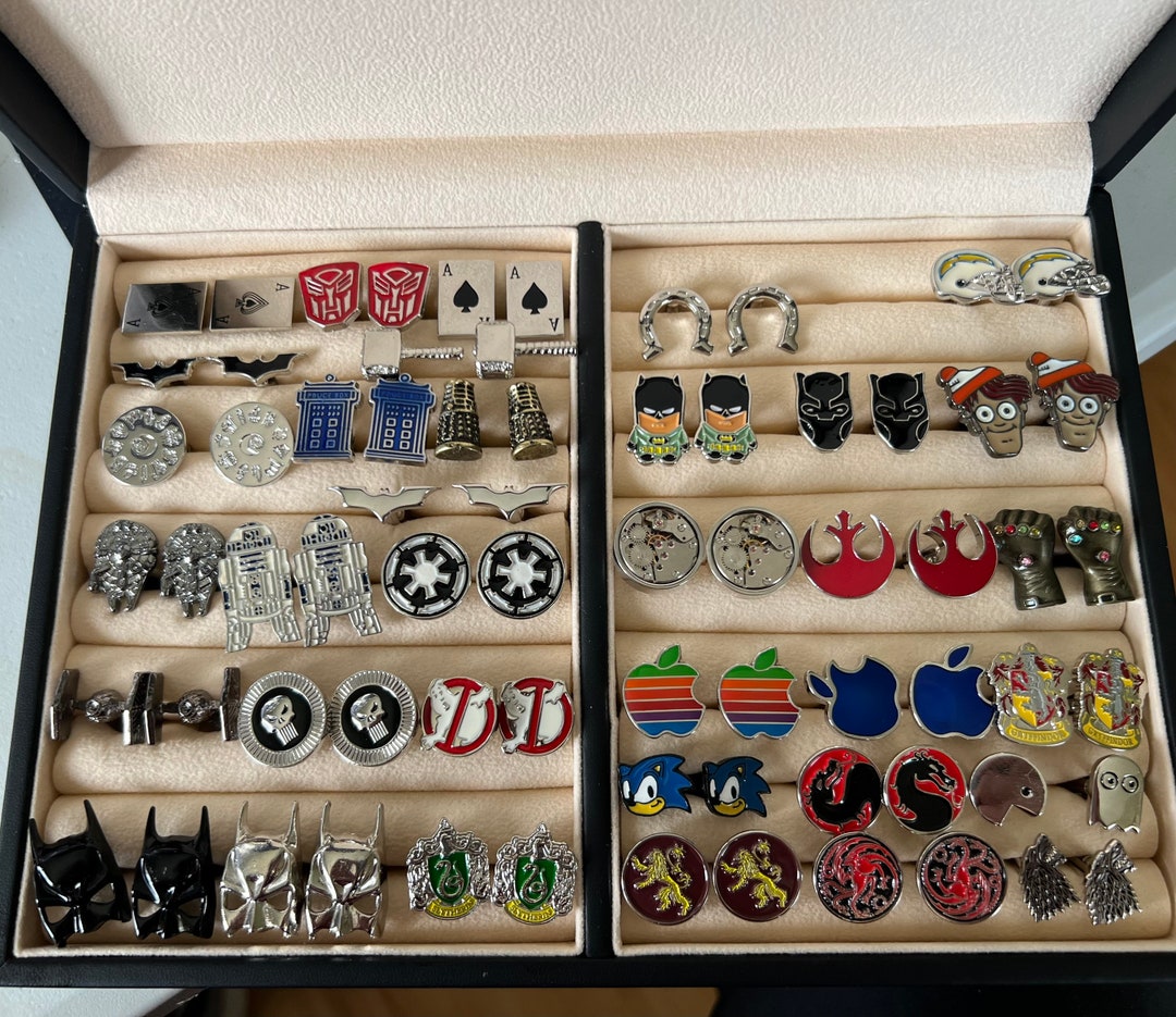 Big Box of Cufflinks 30 Unique Pairs Mixed Styles Mens Accessory Gift ...