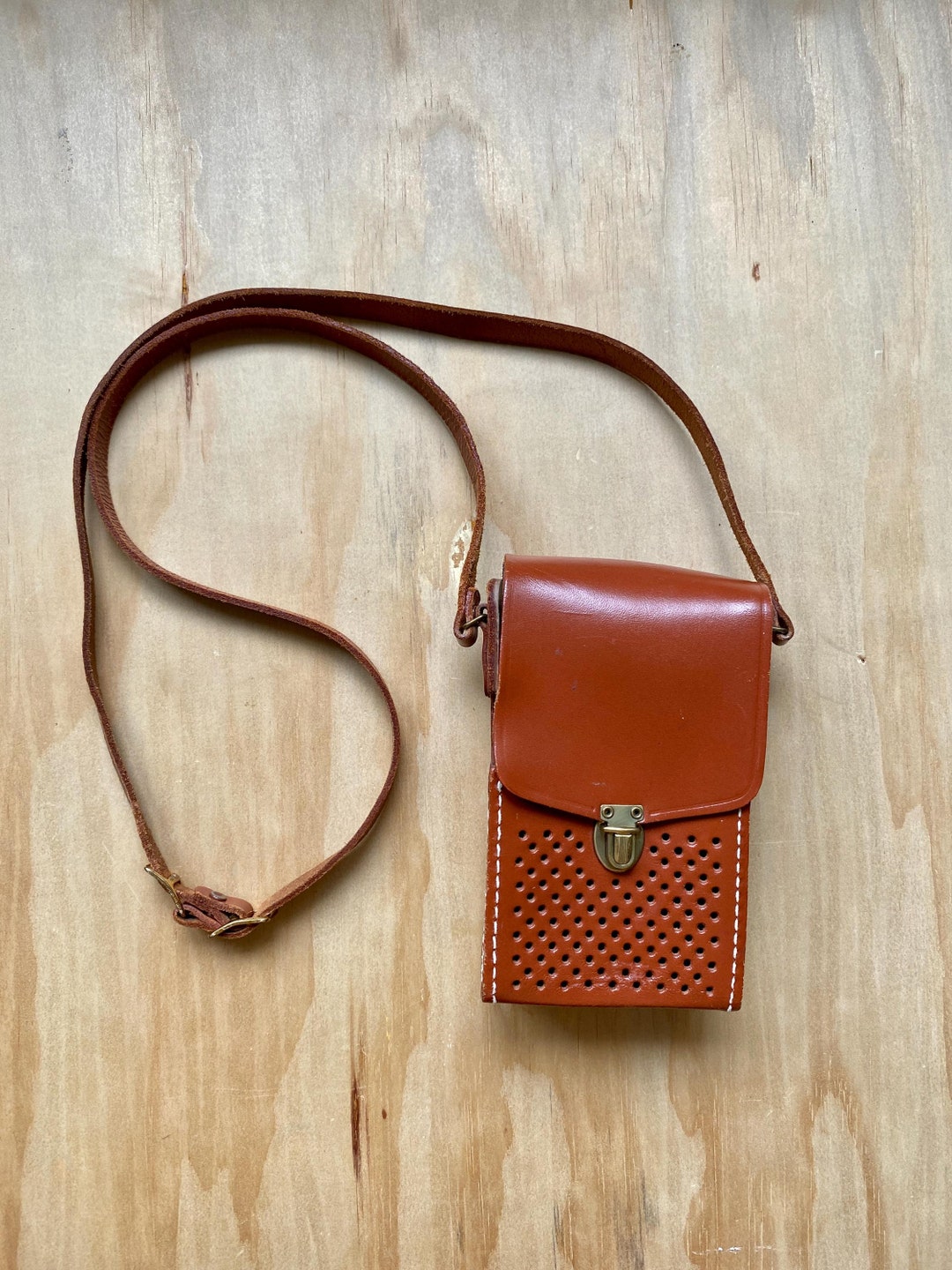 Vintage Leather Transistor Radio Case Purse Top Grain Genuine Made in ...