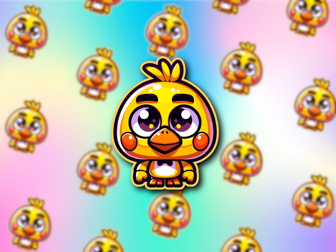 Five Nights at Freddy's Chica Sticker FNAF Chica Fan Art Horror Game ...