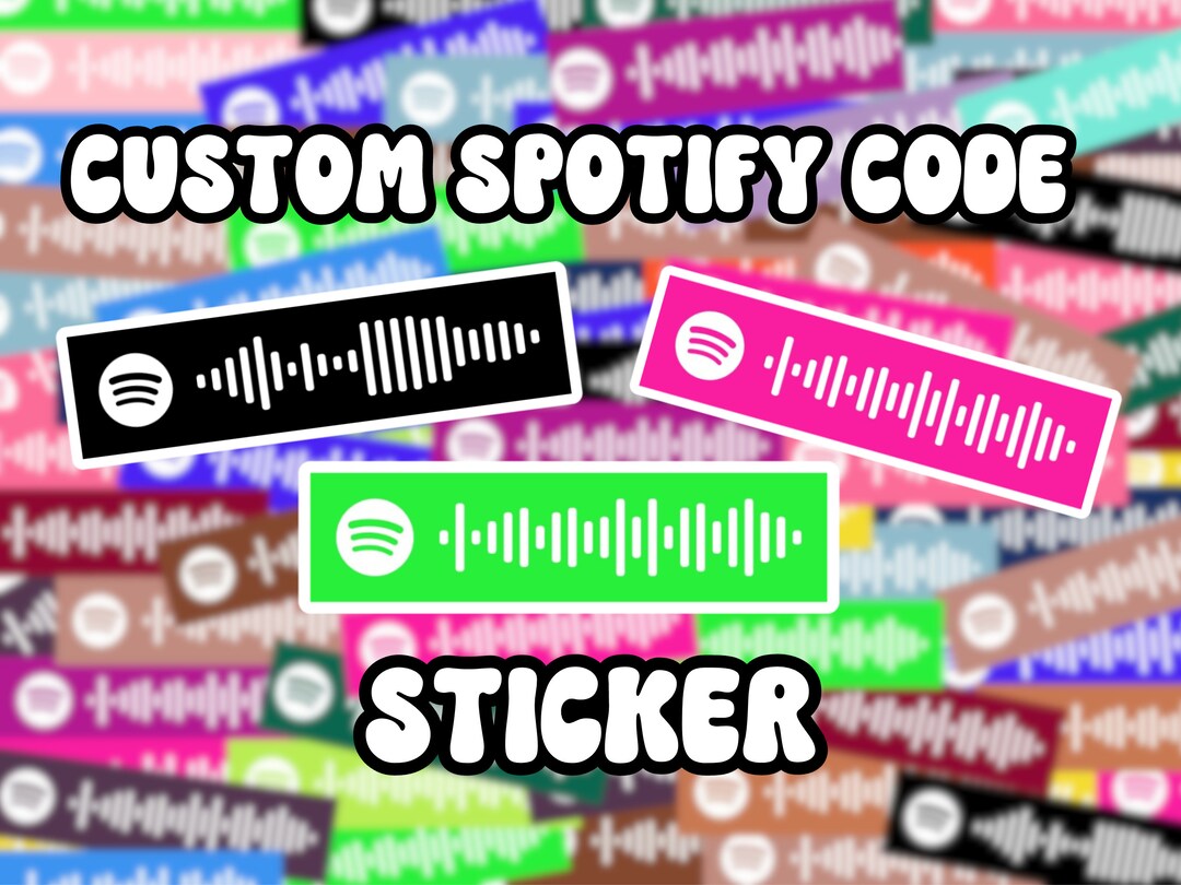 Custom Spotify Album Code Die Cut Sticker Scannable Spotify Code Water ...