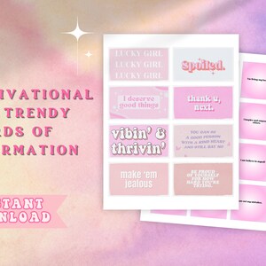 Pink Aesthetic Vision Board Starter Kit for Women, Pink Mood Board ...