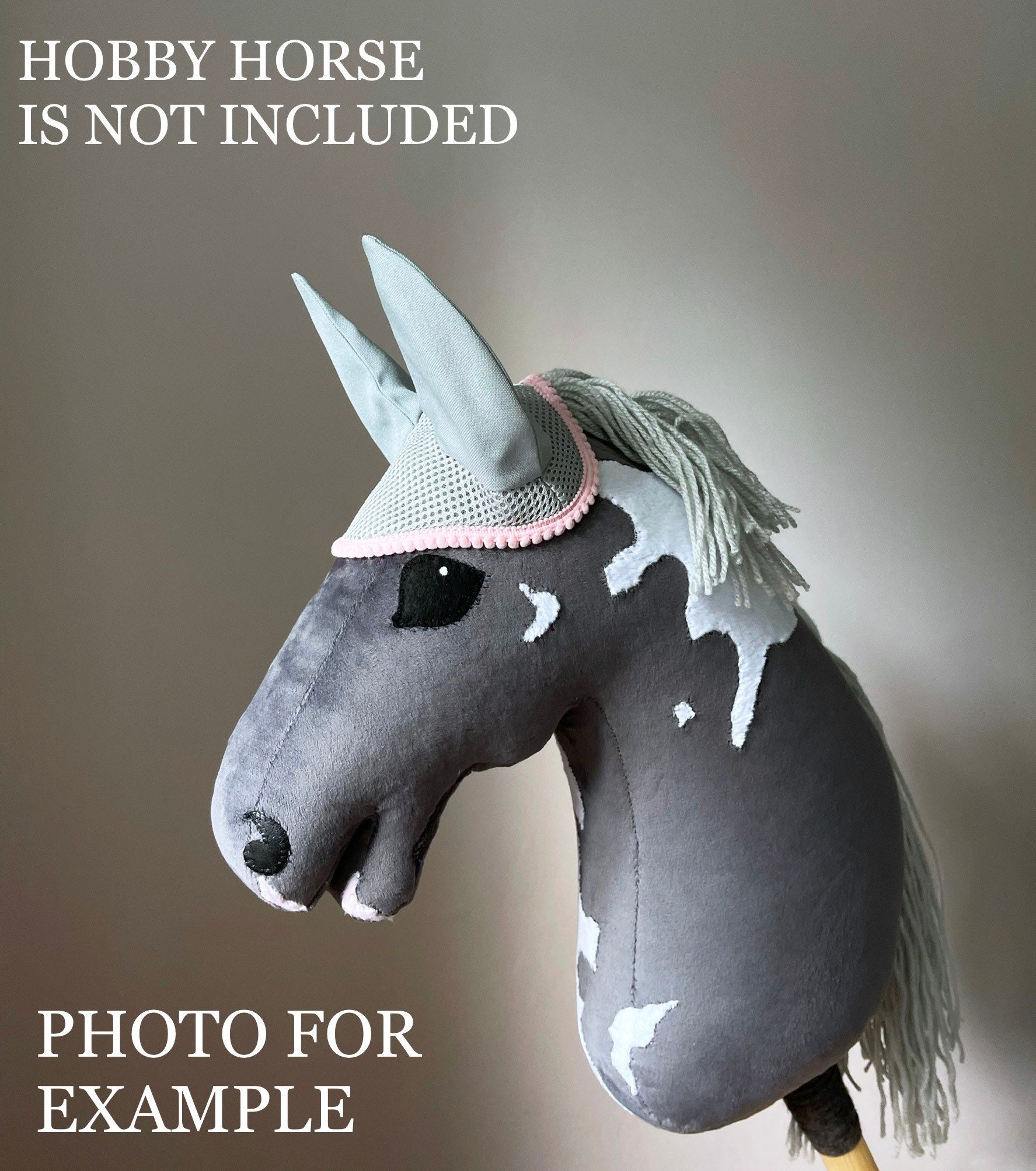 Hobby Horse White Ear Bonnet ( Earbonnet for Hobbyhorse, Stick Horse ...