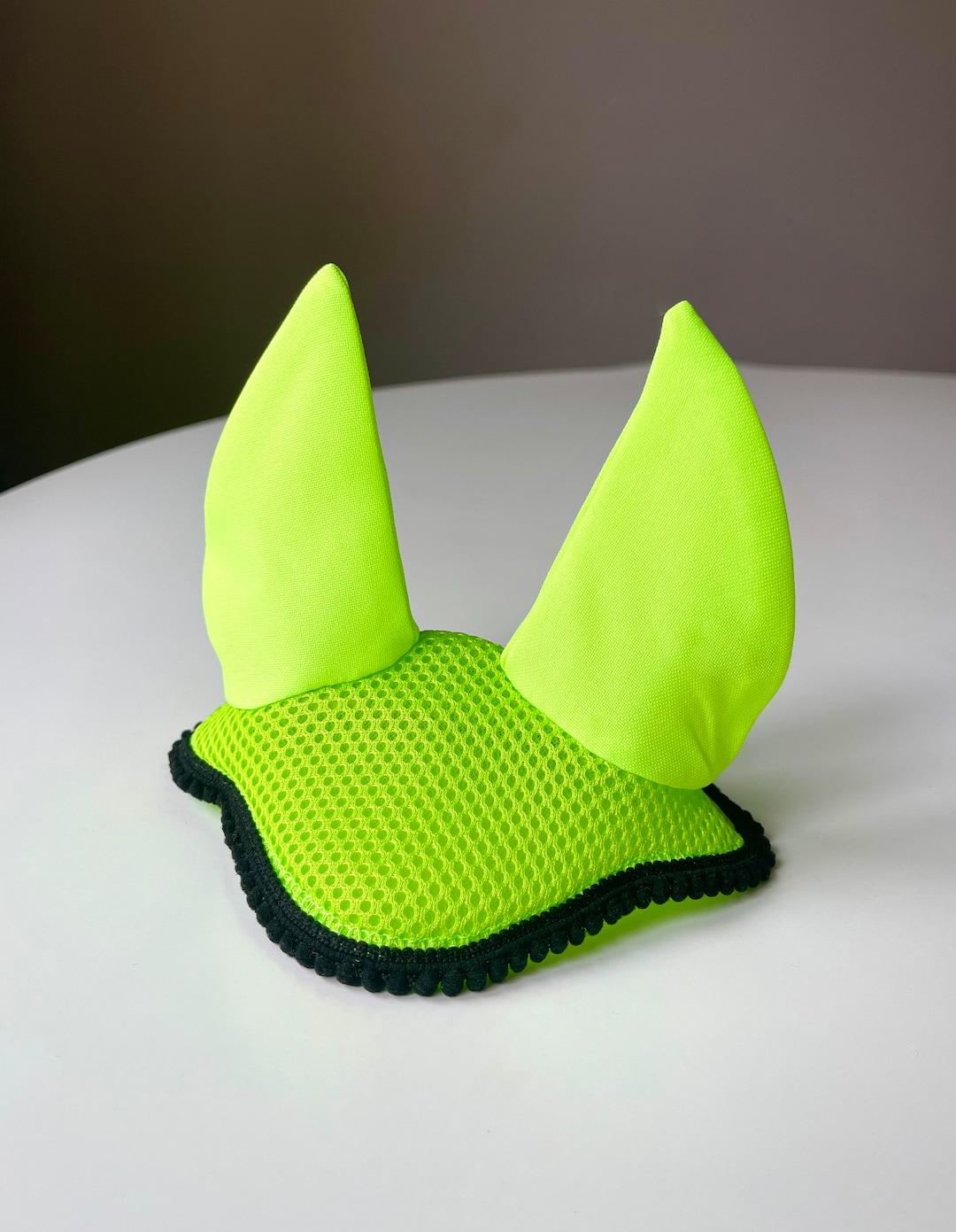 Hobby Horse Green Ear Bonnet With Black Decoration (stick Horse Tack ...