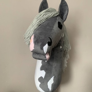 Grey Pinto Hobby Horse (stick Horse, Hobbyhorse With Tack) - Etsy