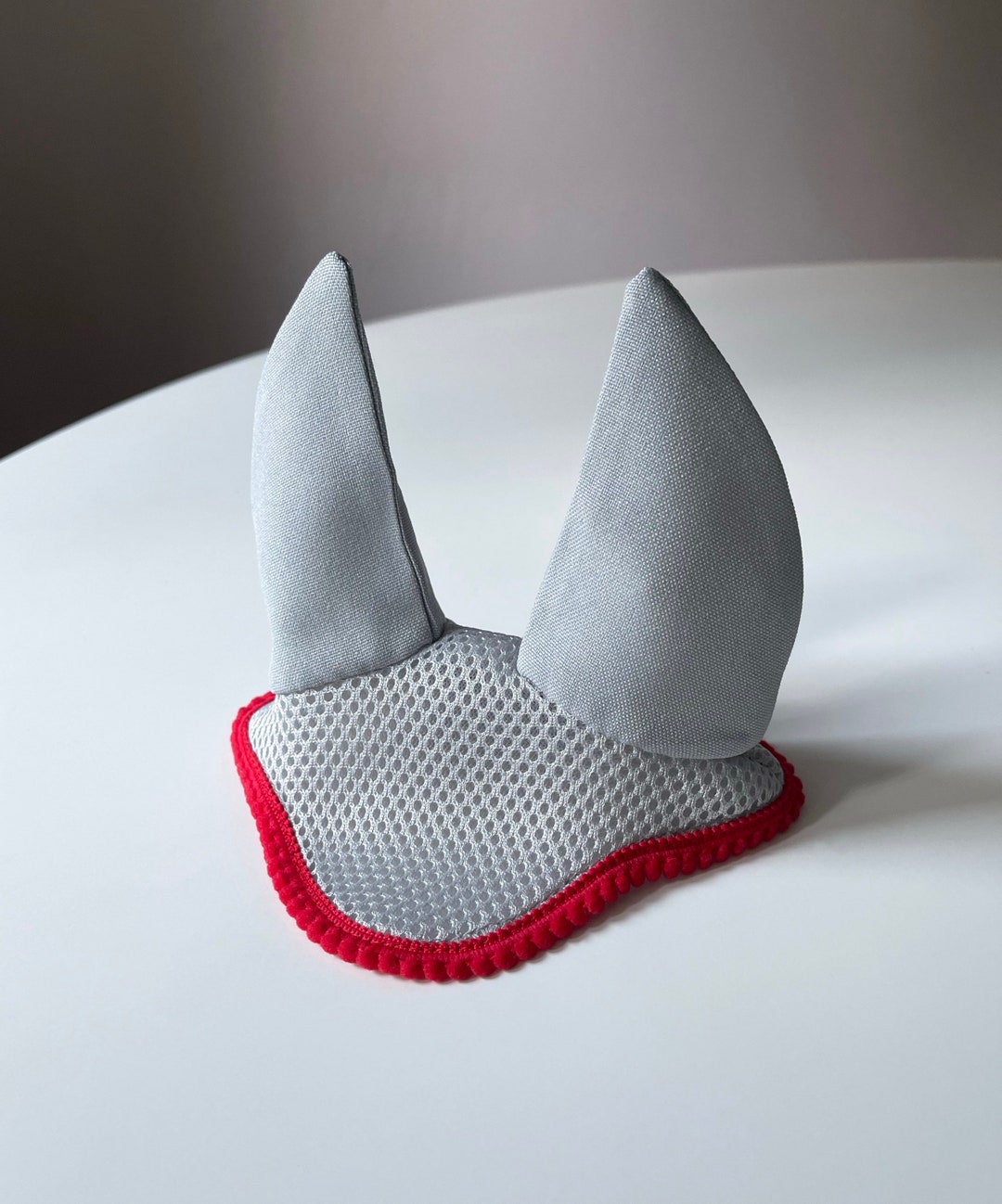 Hobby Horse Grey Ear Bonnet (earbonnet for Stick Horse, Hobbyhorse) - Etsy