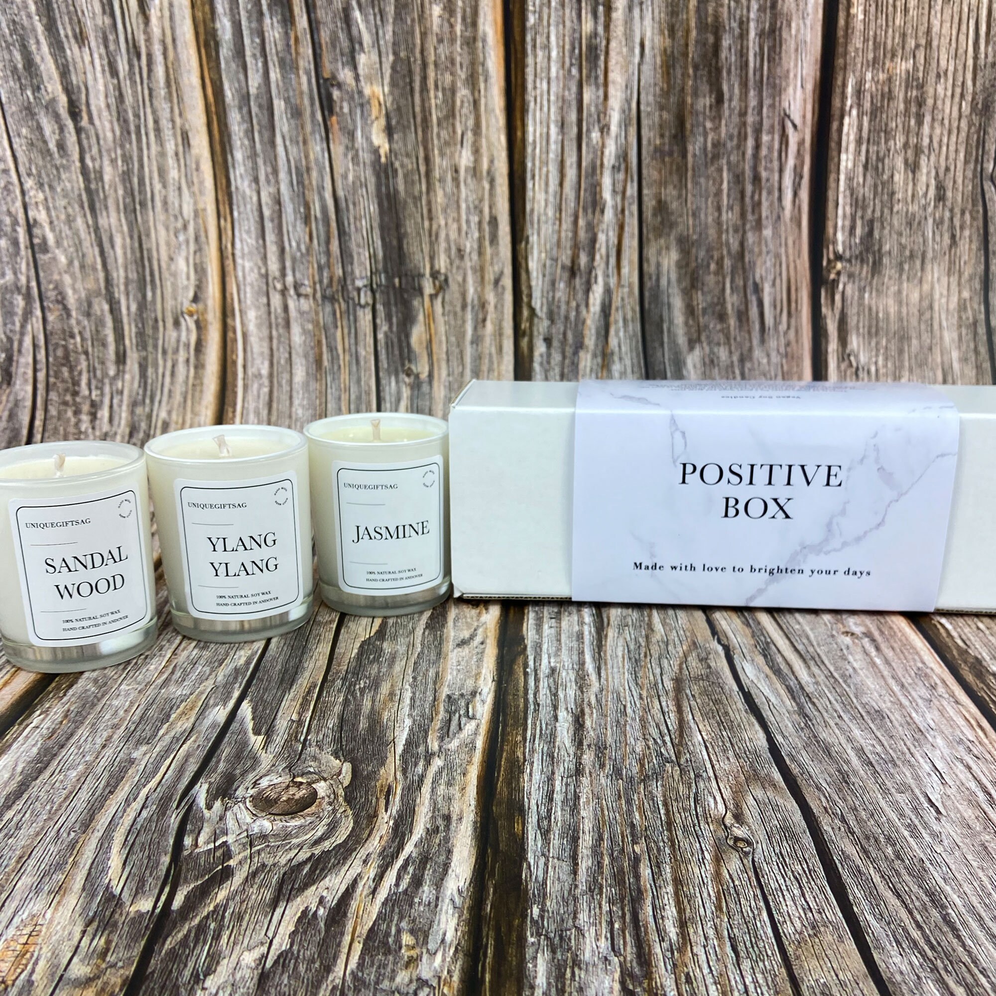 Positive Box Scented Candles Boxed Gift Set Natural candle | Etsy