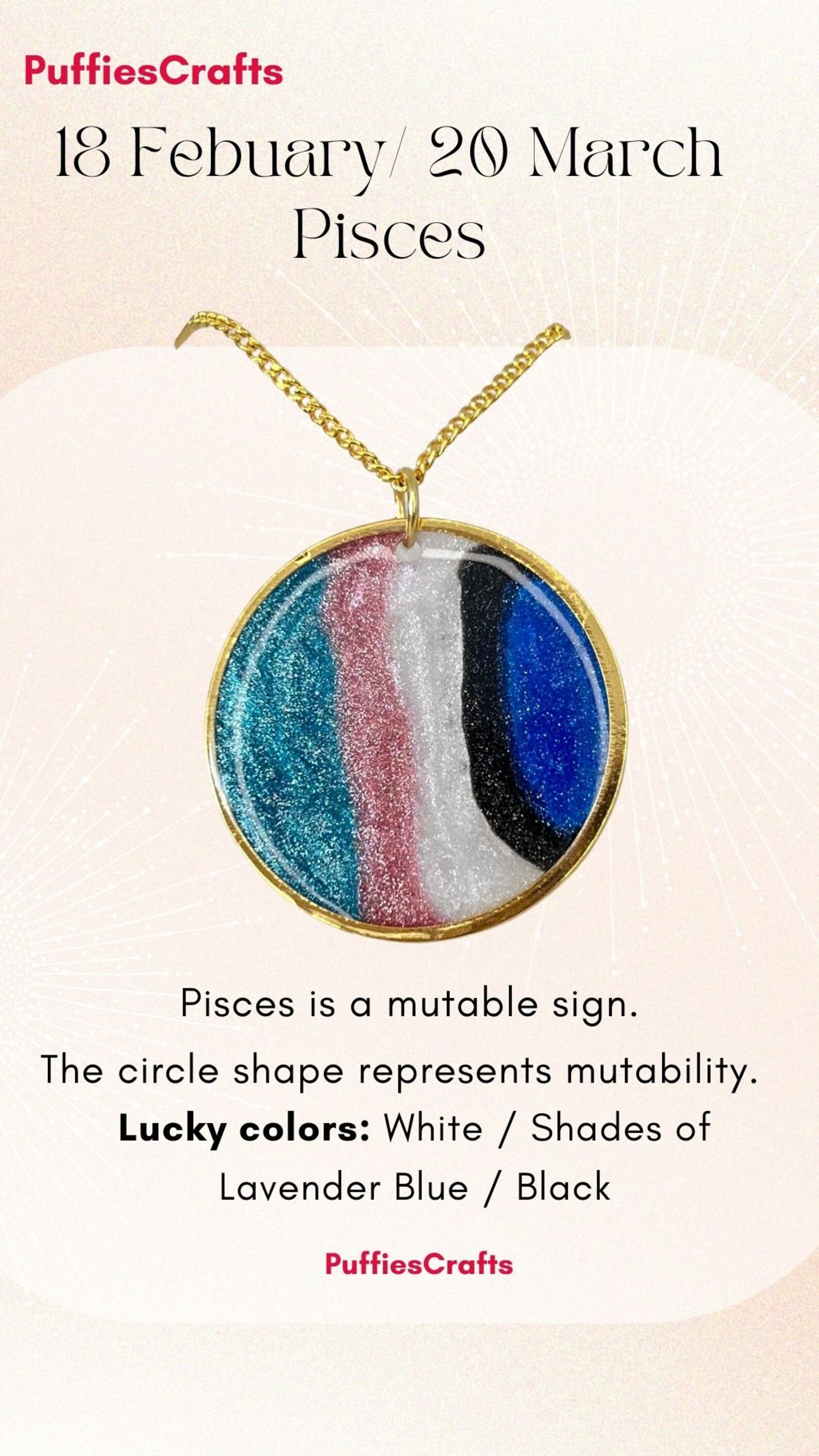 24k Gold-plated Mutable Zodiac Sign Necklace Gemini Virgo Sagittarius ...