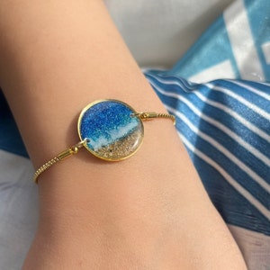 Ocean Bracelet, Resin Sea Inspired Bracelet, Handmade Ocean & Beach ...
