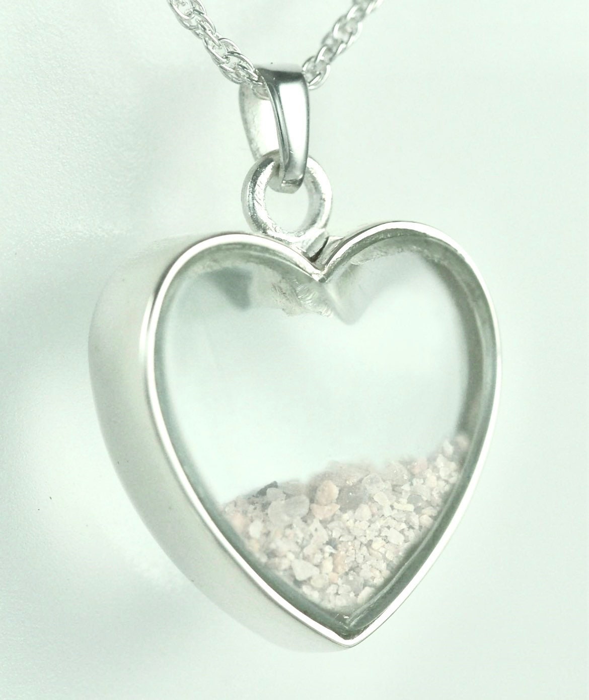 Glass Heart Cremation Jewelry-memorial Necklace-ash - Etsy