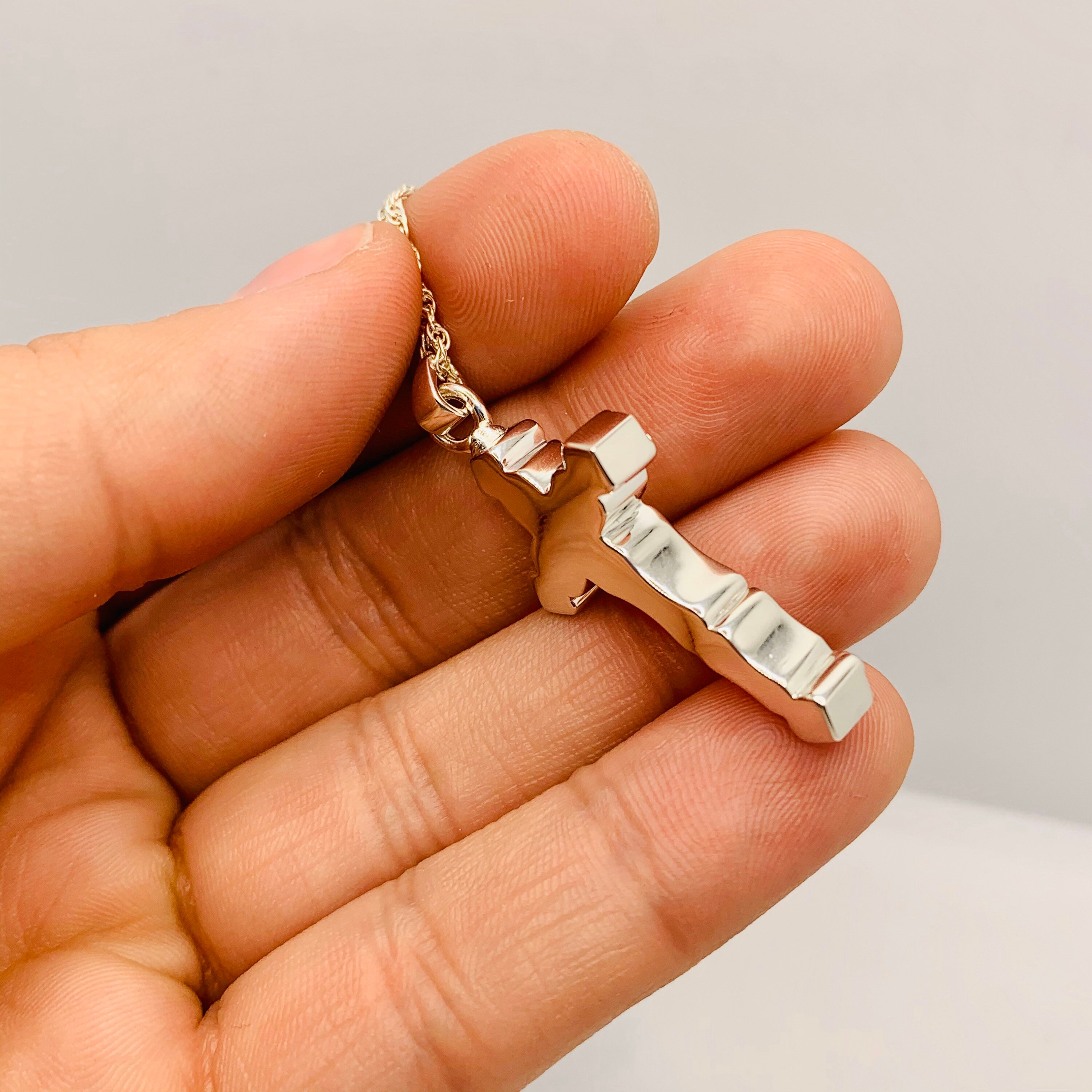 Cremation Memorial Cross Flower Design Cross.925 Sterling - Etsy