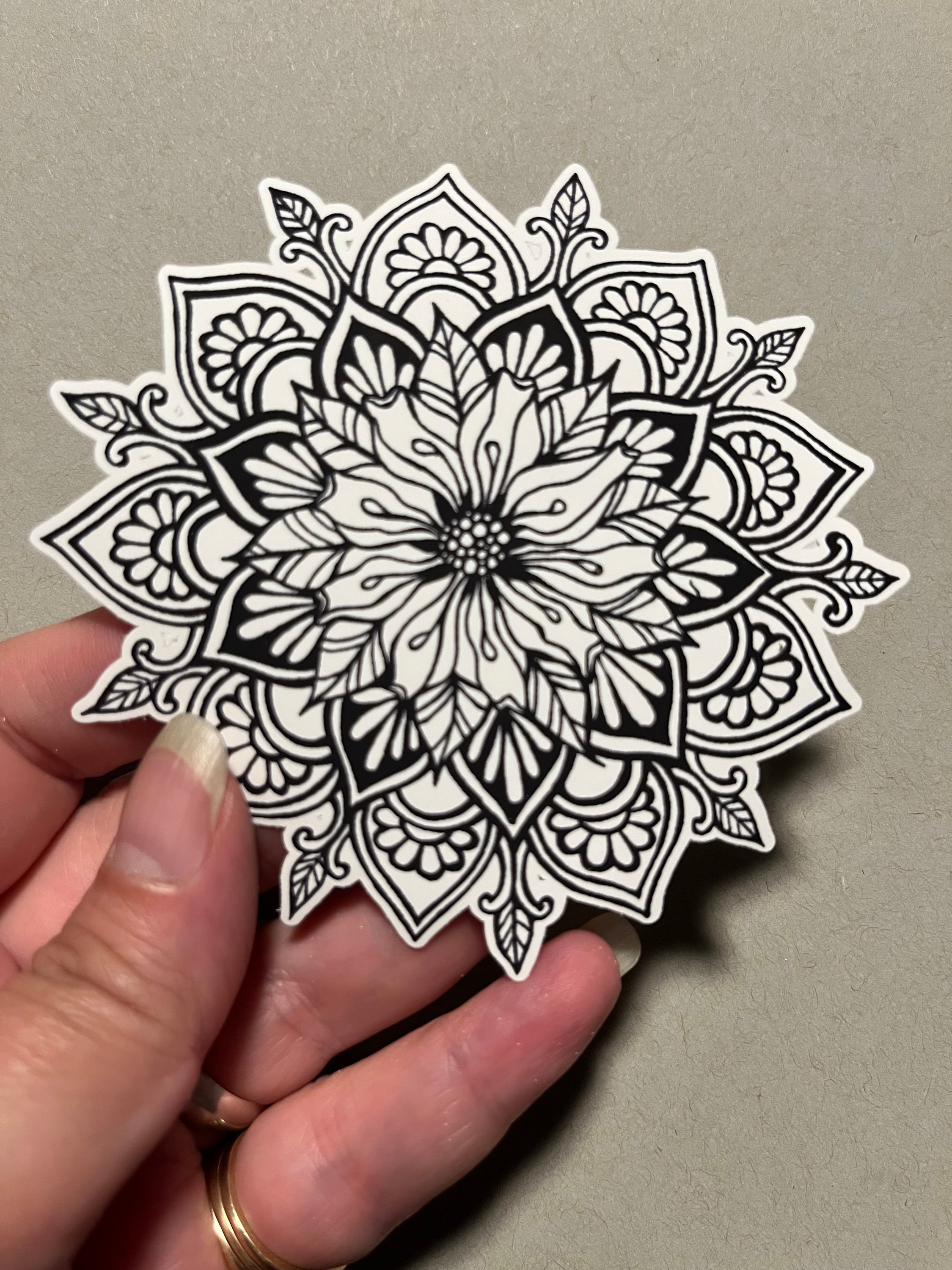 Ornate Floral Mandala Sticker, Mandala Sticker, Vinyl Sticker ...
