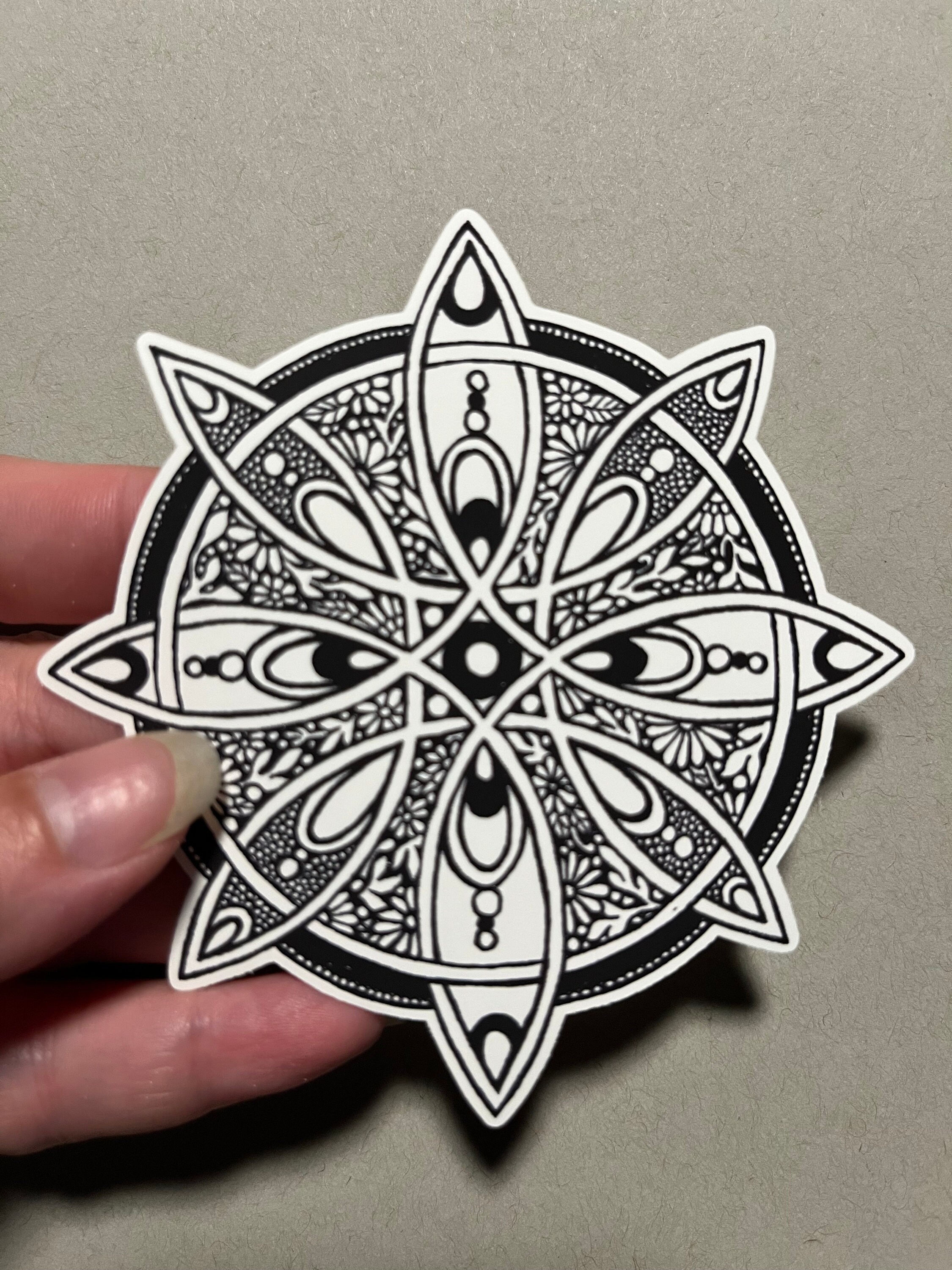 Ornate Floral Mandala Sticker, Mandala Sticker, Vinyl Sticker ...