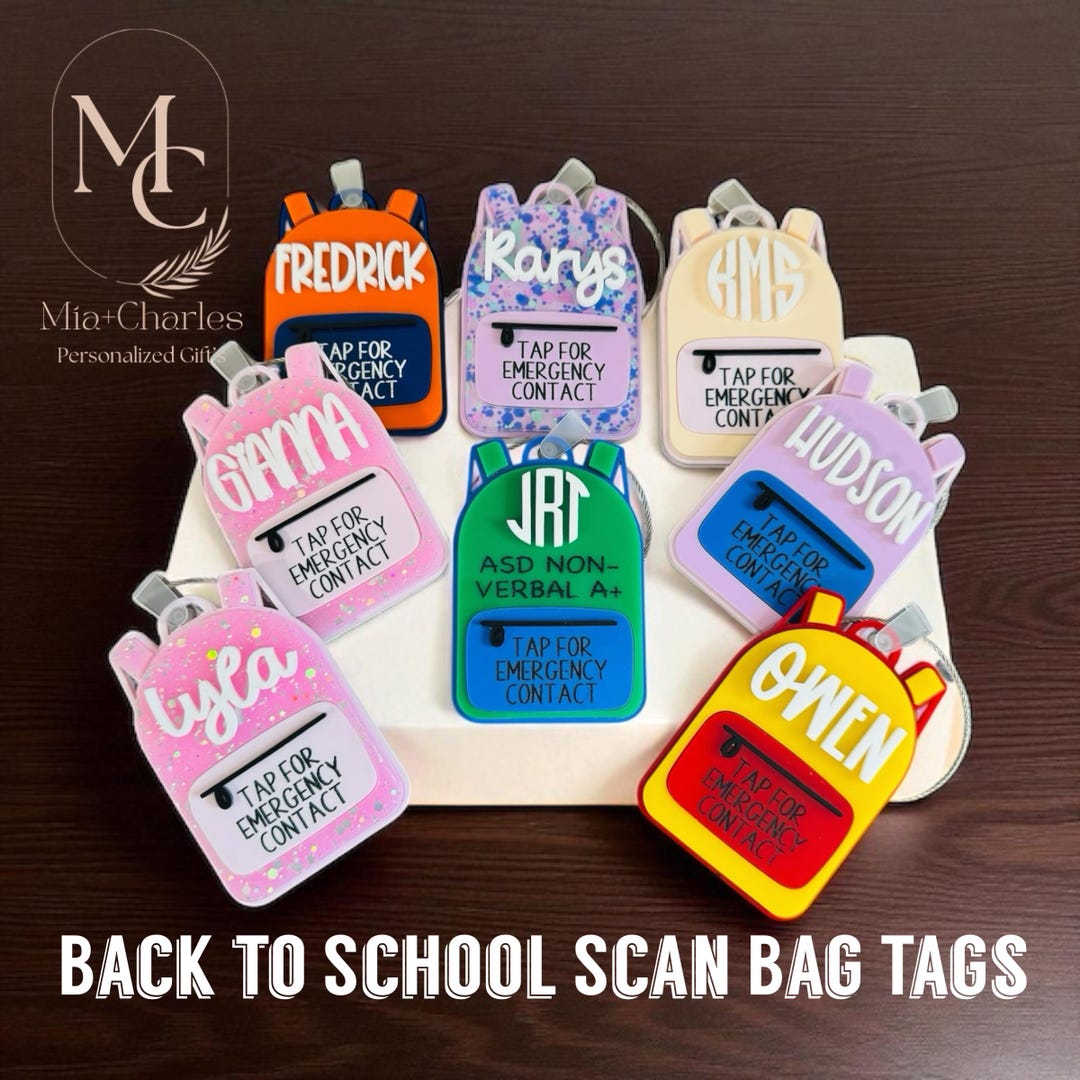 NFC Phone Scan Backpack Tag, Backpack Phone Scan Tag, Emergency Contact ...