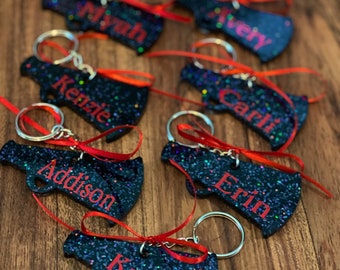 Captain Cheerleader Name Tag Keychain Captains Keychain - Etsy