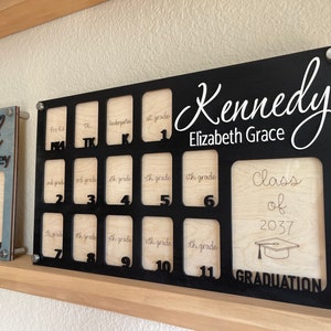 School Photo Frame, Preschool to Senior Year Photo Frame, Personalized ...