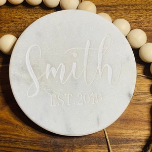 Personalized Marble Coasters Custom Laser Engraved Coasters | Etsy