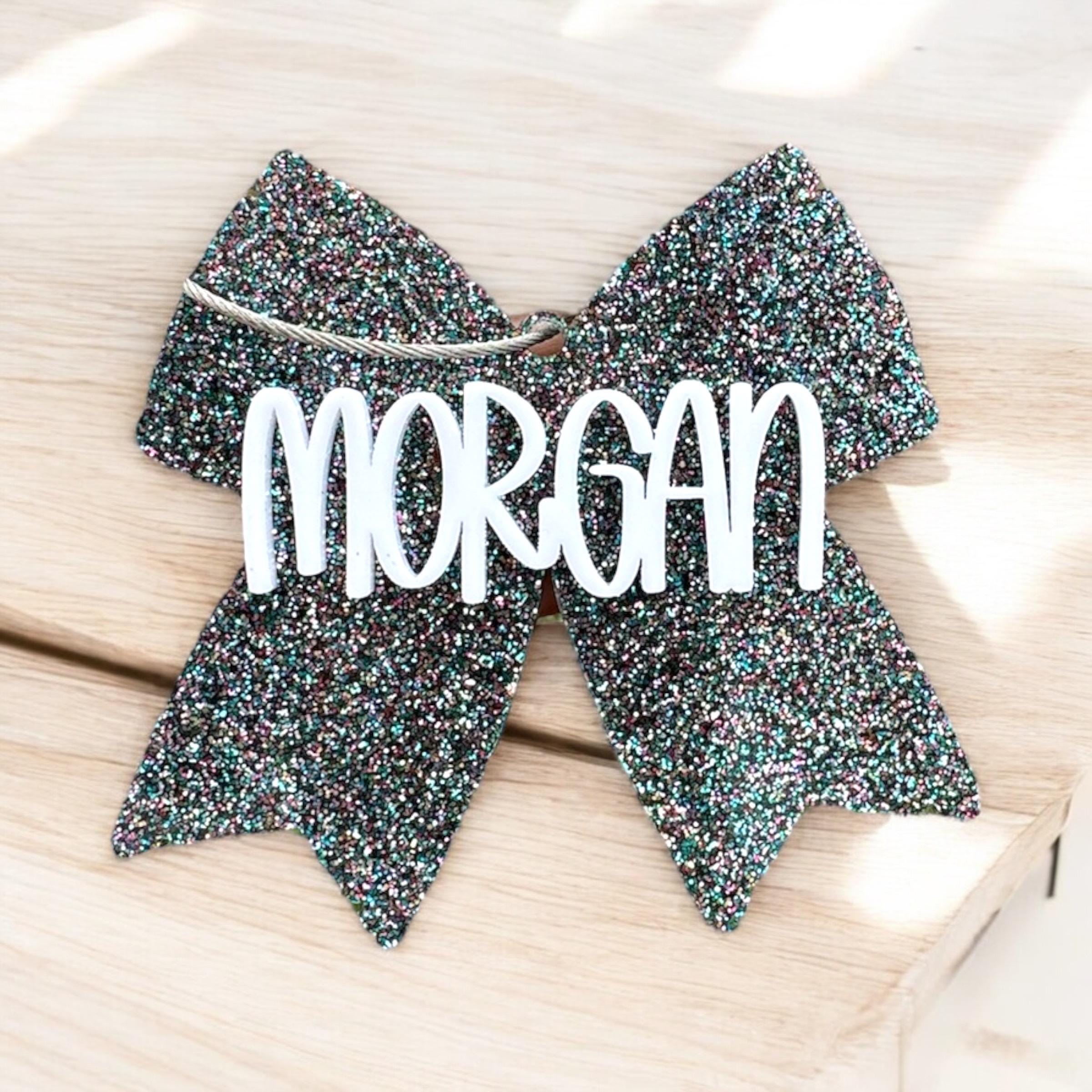 Cheer Bow Bag Tag, Cheerleading Bag Tag, Cheer Keychain, Cheer Bow Tag ...