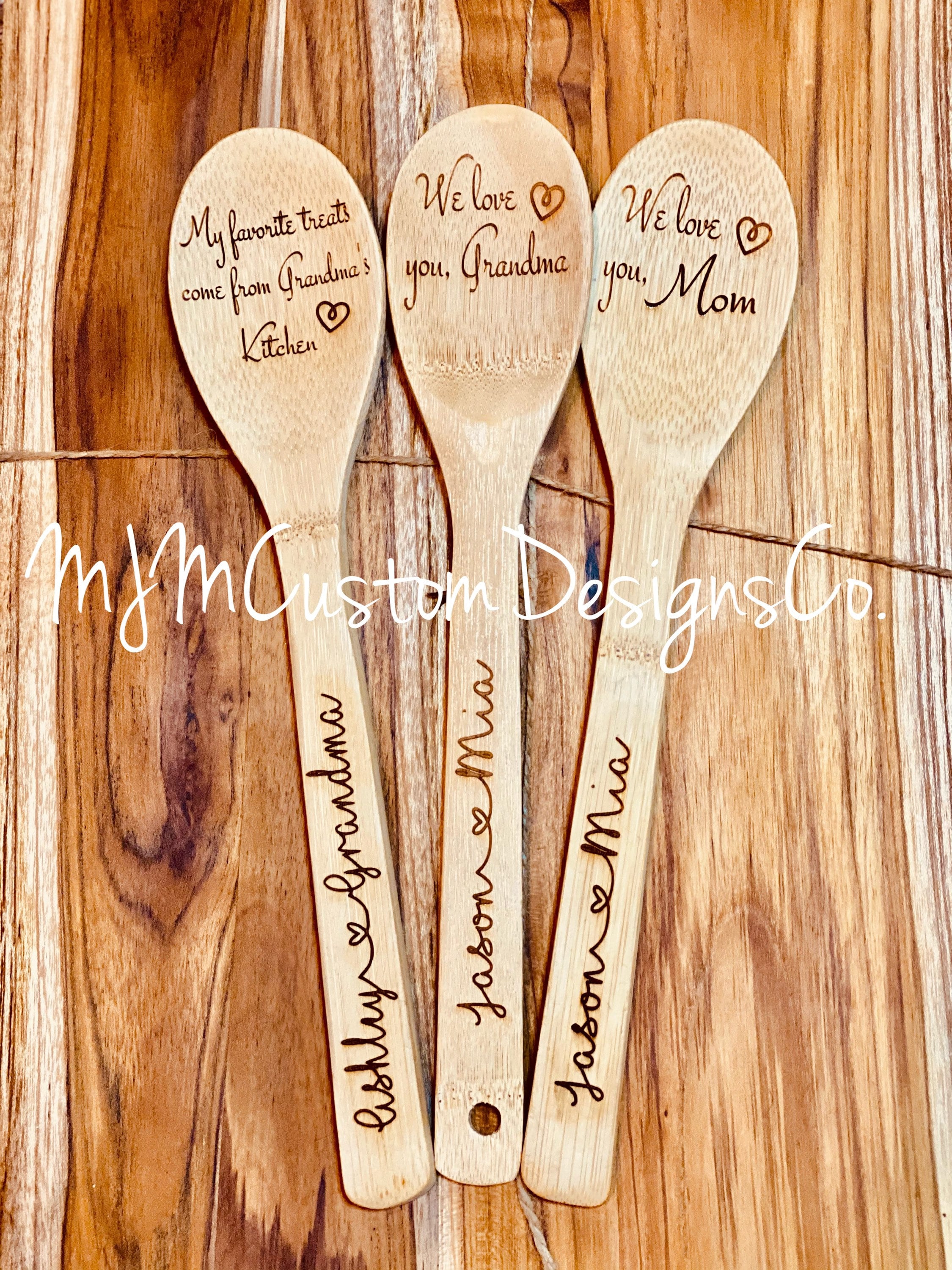 Wood Spoon Gift for Grandma Engraved Wood Spoon Mothers Day - Etsy