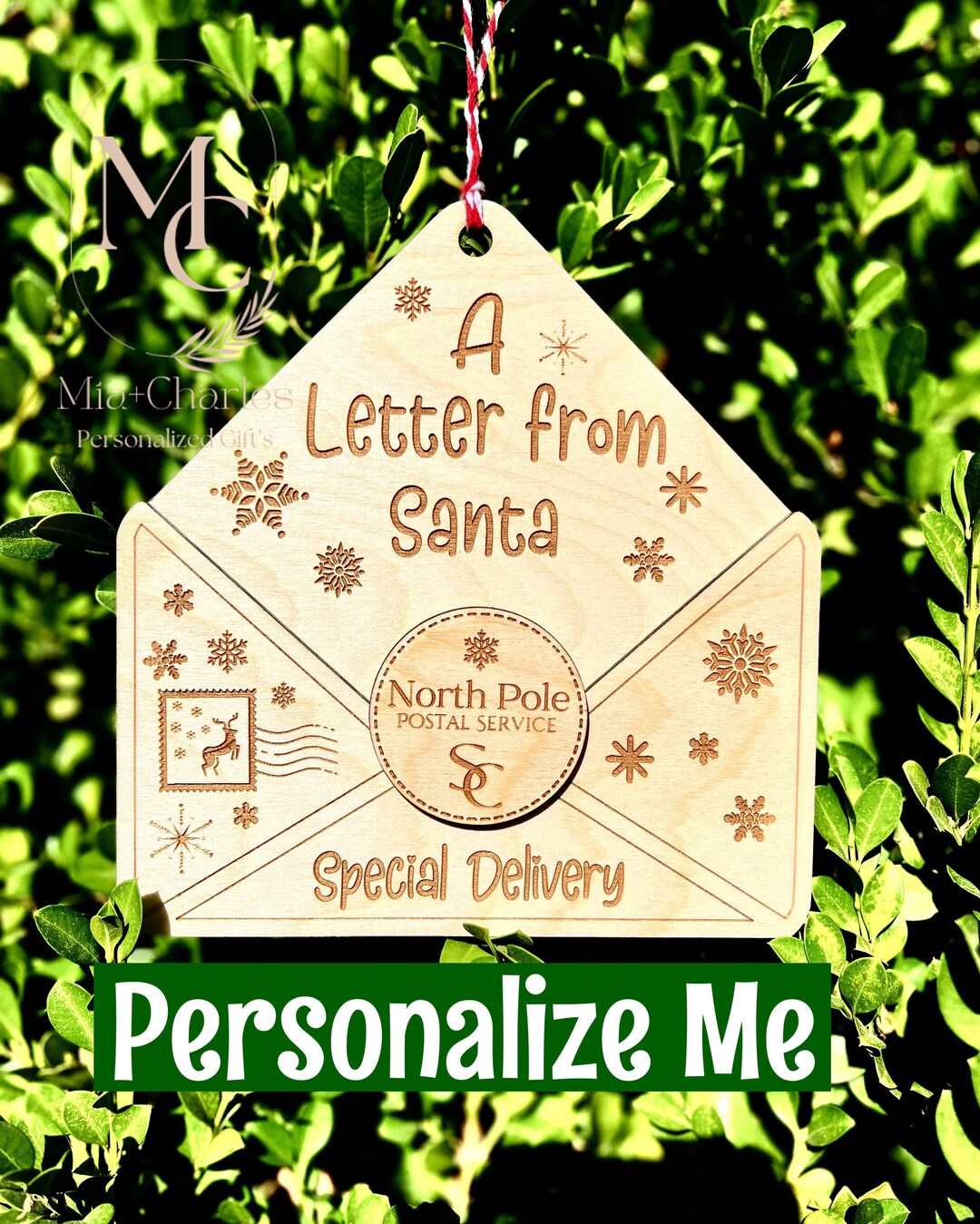 Santa Letter Ornament, Personalized Letter From Santa, Santa Letter ...
