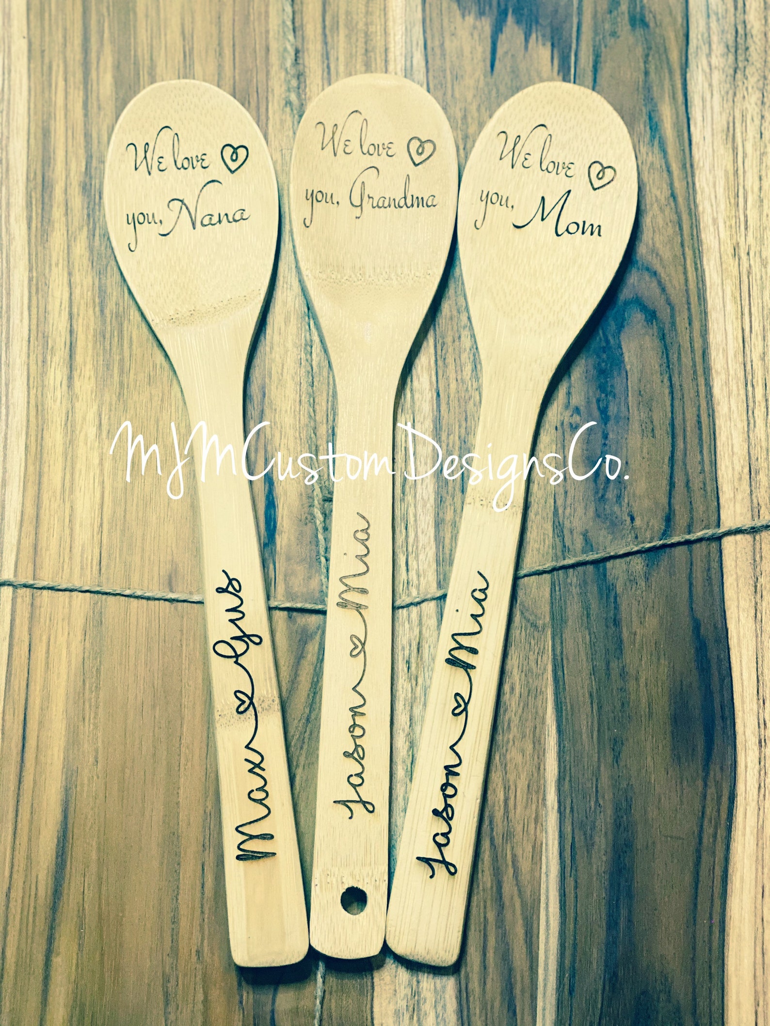 Wood Spoon Gift for Grandma, Engraved Wood Spoon, Mother’s Day Gift for ...